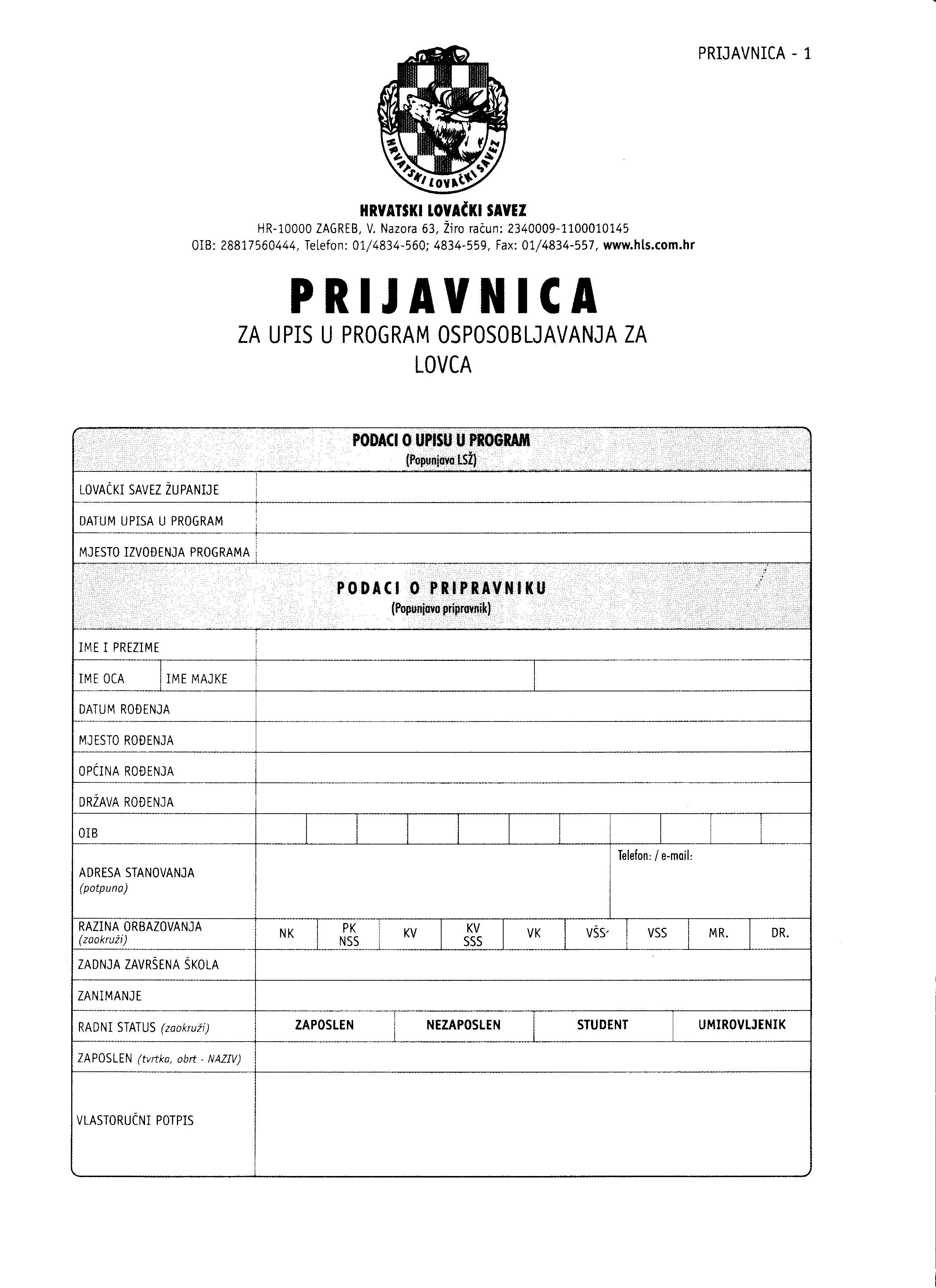 Prijave za ispit za lovca u školi Hrvatskog lovačkog saveza - Lovački ...